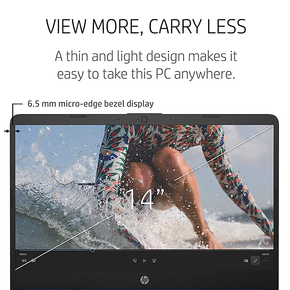 HP Latest Stream 14" HD Laptop, Intel Celeron Processor, 8GB Memory, 64GB eMMC Storage, Fast Charge, HDMI, Up to 11 Hours Long Battery Life, Office 365 1-Year, Win 11 S, Microfiber Bundle, Blue