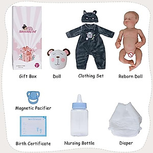 DAYOFF KIDS Waterproof Reborn Baby Dolls,18 Inch Realistic Baby Doll with Full Vinyl Body Lifelike Baby Dolls Real Life Baby Doll for Kids Age 3+ (Levi.W)