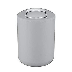 WENKO 22249100 Swing Cover bin, 14 x 14 x 21 cm, Grey