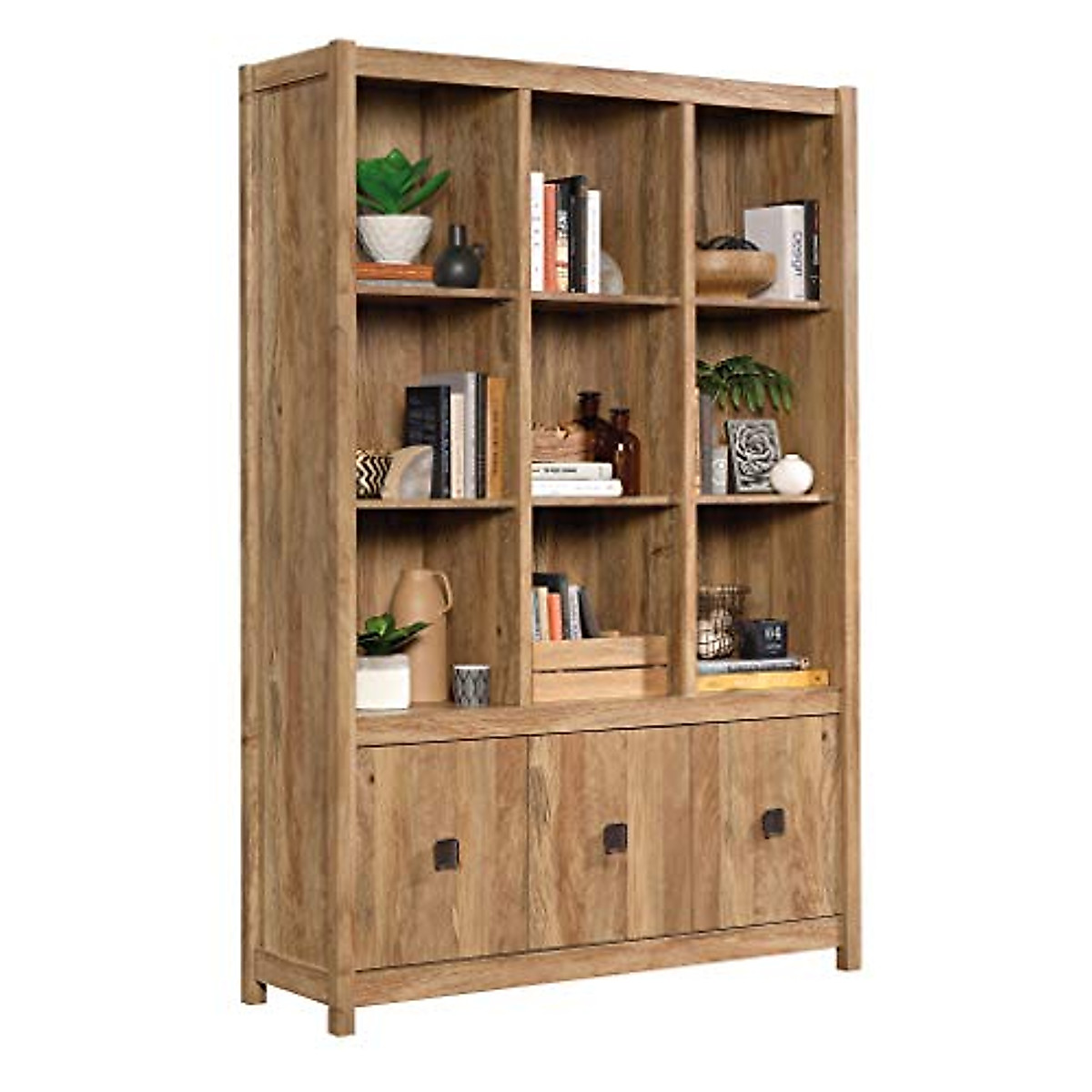 Sauder Cannery Bridge Storage Wall, L: 48.31" x W: 15.59" x H: 71.97", Sindoori Mango finish