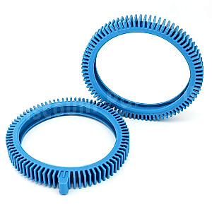 2 Pack 896584000-143 Blue Front Tire Kit with Super Hump - Replacement for Hayward Poolvergnuegen Select Pool Cleaners