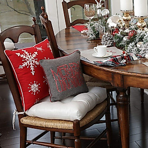 Pillow Perfect Jeweled Christmas Snowflake Decorative Throw Pillow, 1 Count (Pack of 1), Grey