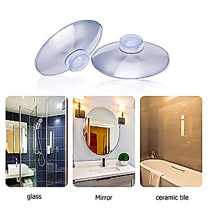 SAVITA 20Pcs 5cm/2 Inches Clear Suction Cups Without Hooks Bathroom Kitchen Suction Cup for Home Decoration and Organization