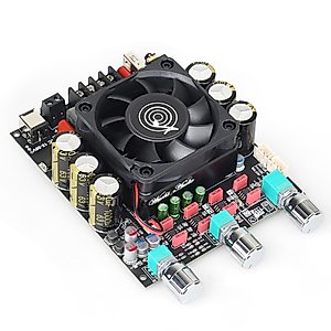 ZK-3002T 300W+300W Bluetooth Digital Amplifier Board TPA3255 Chip 2.0 Channel with Treble and Bass Adjustment (ZK-3002T)