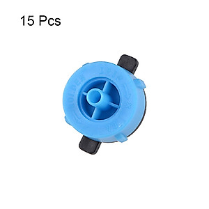 uxcell Pressure Compensating Dripper 4GPH 16L/H Emitter for Garden Lawn Drip Irrigation with Barbed Hose Connector Plastic Black Blue 15pcs