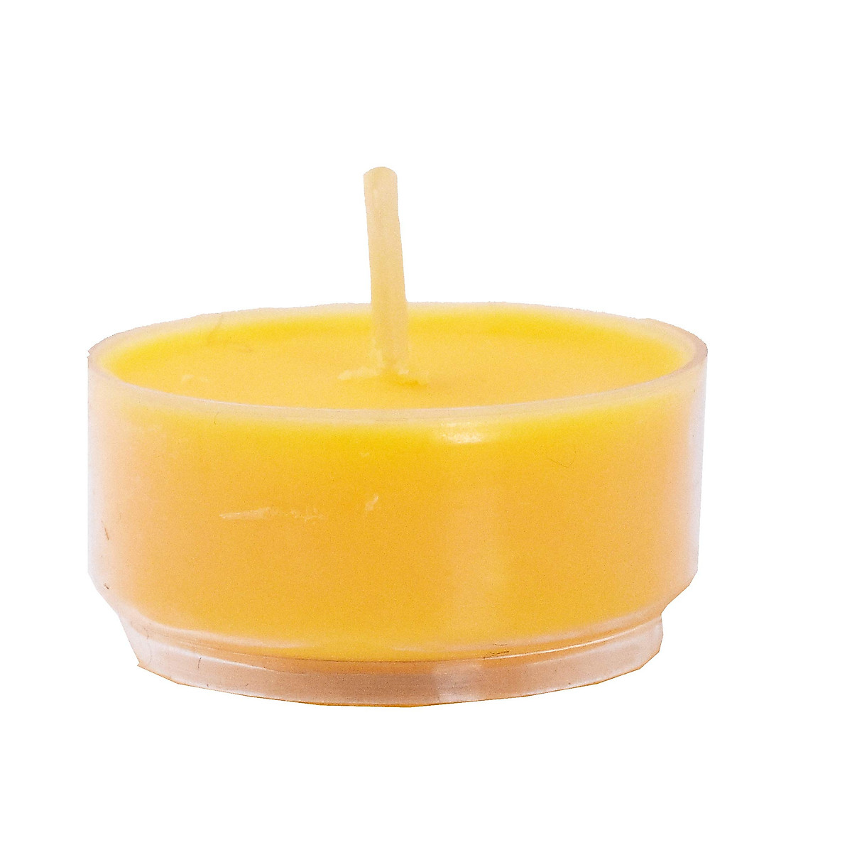 Mudra Crafts Tibetan Tealight Vanaspati Ghee Butter Lamp Candle Set for Meditation, Ceremonies, Rituals, Altars, Diwali (Clear Container)