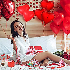 150 Pieces Valentine's Day Love Heart Organza Bags Drawstring Pouches Candy Goodies Bags Food Storage Bags for Valentine's Day Wedding Festival Party Supply, 3 x 4 Inches