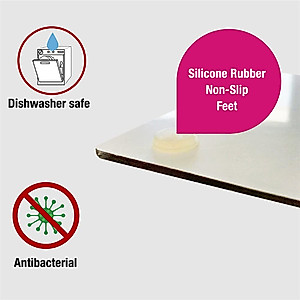 DESTALYA Cutting Board Tempered Glass 11.8’’ x 15.7’’ | Heat Tolerant Shatter Resistant Chopping Board | Black Marble Pattern Decorative Tray for Kitchen (Black L)