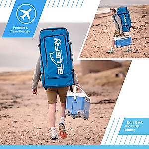 Bluefin SUP Voyage 10’10 Package with Cooler Box | Ultimate Activity Stand Up Inflatable Paddle Board | Added Stability | 20% Extra Width | Side Rails | 2X Fishing Rod Mounts | 5 Year Warranty