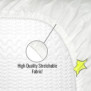 Delbree 100% Cotton Fitted Crib Sheet for Boys or Girls, Soft Baby Sheet, Standard and Toddler Mattress Cover, Elephant Stars, 28x52in, 52x28