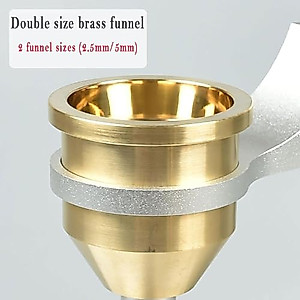 Flow Ability Tester, Hall Flow Meter with 2.5&5 MM Funnel, Powder Bulk Density Meter, 60° Funnel Angle&25mm Height Block, for Testing Flow Rate and Bulk Density Of Metallic and Non-Metallic Powders