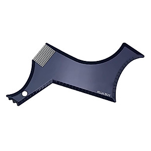 Beard Shaping Tool with Template and Edger for Symmetric Jaw, Cheek and Neck Lines - Grooming Guide for Stylish Goatee, Mustache, and Curve Step Cut (Pack of 1) - Great Gift