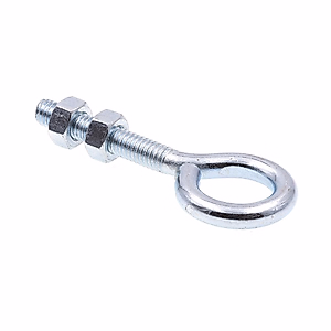 Prime-Line 9066592 Eye Bolts With Nuts, 5/16 In.-18 X 3-1/4 In., Zinc Plated Steel (20 Pack)