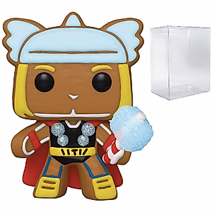 Funko POP Marvel: Holiday - Gingerbread Thor Pop! Vinyl Figure (Bundled with Compatible Pop Box Protector Case), Multicolored, 3.75 inches