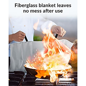 SITERWELL Fire Blanket, Fiberglass Fire Suppression Blanket for Emergency Surival，Emergency Blanket with Heat Insulation, Survival Blanket for Home, Grill, Car, Boat,1-Pack