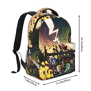 DSERC Castle Cartoon Crashers Anime Backpacks Laptop Backpack Unisex Cartoon Double Shoulder Bag for Camping Travel Daypack