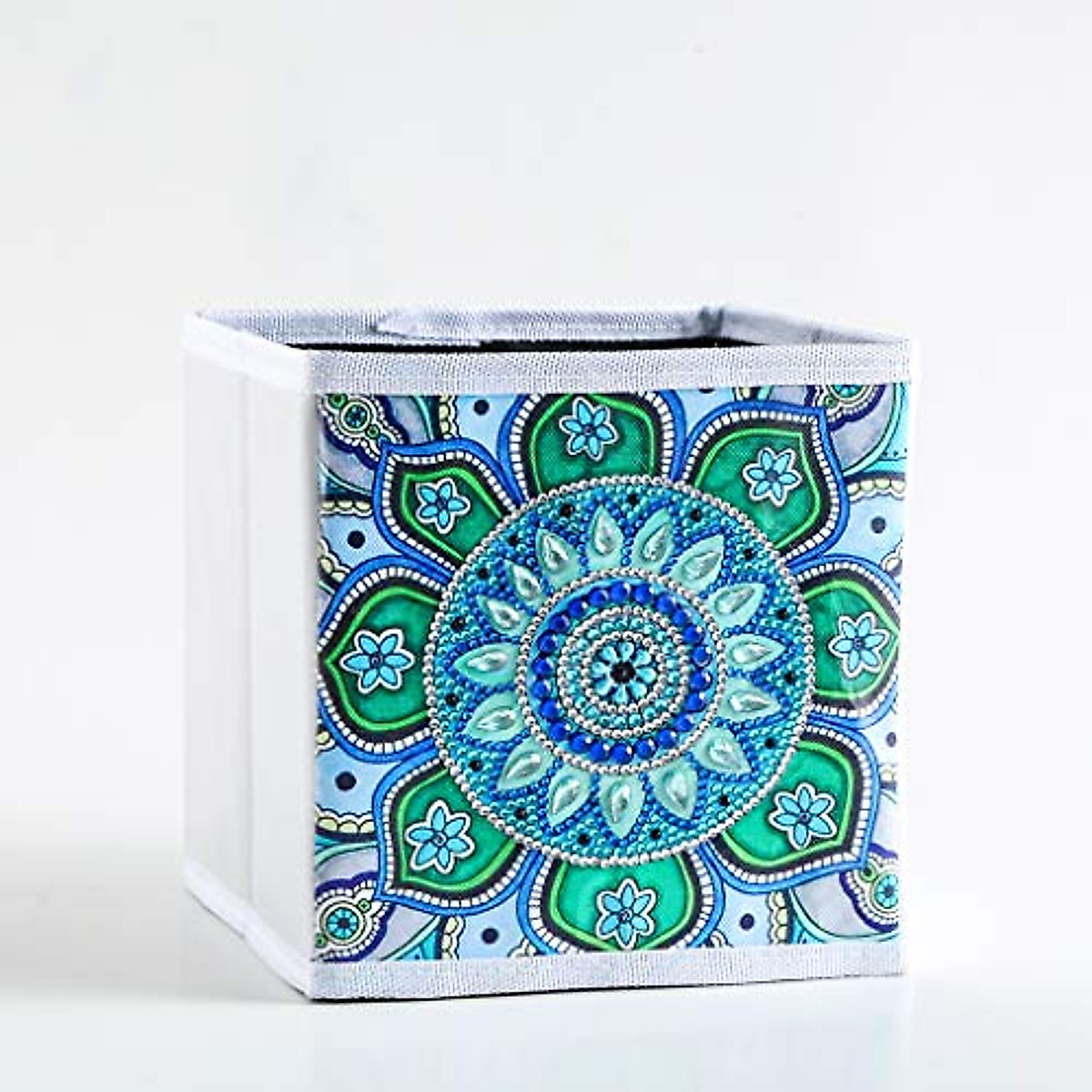 JGA JOGGING ARM Storage Cubes Baskets DIY Diamond Painting Kits Folding Container Storage with Mandala Flowers Art Craft Diamond Embroidery Paintings Great for Home Drawer Organizers and Storage
