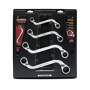 GEARWRENCH 4 Pc. 12 Pt. Reversible S-Shape Double Box Ratcheting Wrench Set, SAE - 85399
