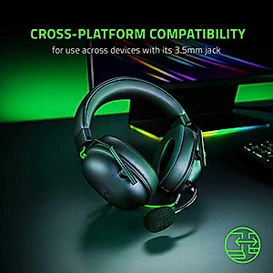 Razer BlackShark V2 X Gaming Headset: 7.1 Surround Sound Capable - 50mm Drivers - Memory Foam Cushion - for PC, PS4, Nintendo Switch - 3.5mm Headphone Jack - Classic Black (Renewed)
