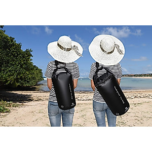 Freegrace Waterproof Dry Bags Set Of 3 Dry Bag With 2 Zip Lock Seals & Detachable Shoulder Strap, Waist Pouch & Phone Case - Can Be Submerged Into Water - For Swimming (Black, 10L)