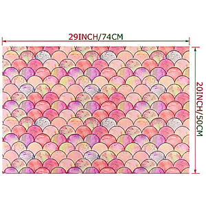 U'COVER Mermaid Birthday Gift Wrapping Paper for Girls Baby Shower Kids Women Pink wrapping Paper for Bridal Shower Mermaid Party Favors Wedding Anniversary Graduation Gift Wrap 10 Folded Sheet