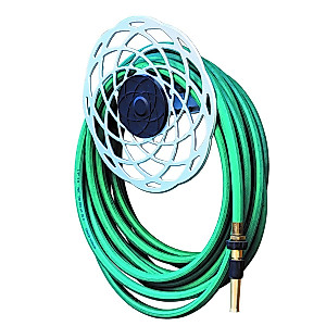 RAINWAVE Aluminum Non-Rust Wall Fixed Hose Reel, Gray (RW-DAHH-17H)