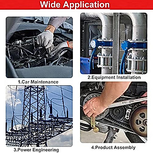 ATsafepro 3/8 Inch High Precision Torque Wrench, Red and Black, Chrome Vanadium Steel