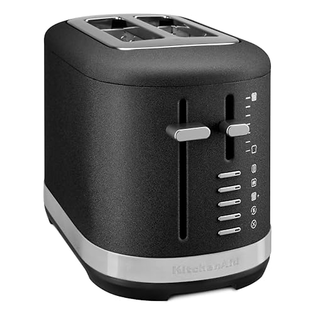 KitchenAid 2 Slice Automatic Toaster with Extra Wide Slots KMT2109BK, Cast Iron Black