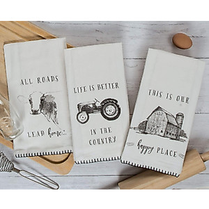Kay Dee Designs Farmers Market Assorted Set Flour Sack Towels, Set of 3