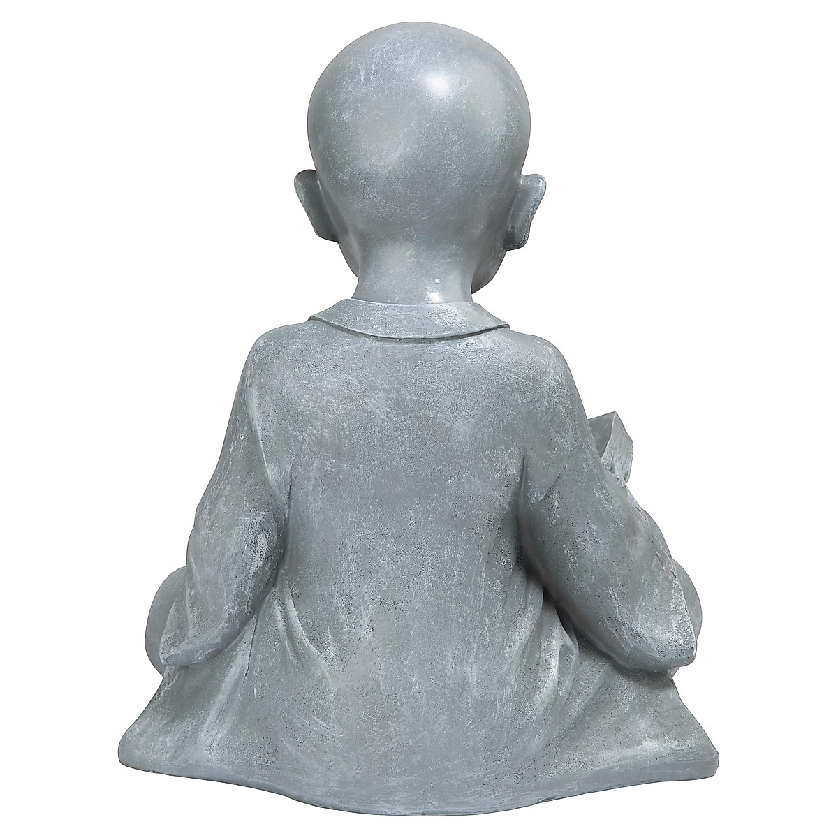 Design Toscano Baby Boy Studying The Five Precepts Asian Decor Garden Statue, 9 inches wide, 12 inches tall, Cast Stone Resin, Gray Stone Finish