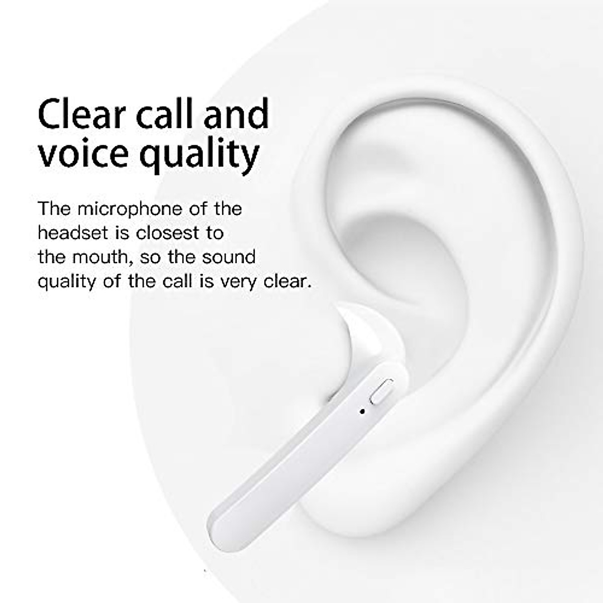 WAVEFUN Wireless Earbuds, Bluetooth Earbuds Bluetooth Headphones with Microphone Waterproof True Wireless Earbuds Stereo Sound Deep Bass Crystal-Clear Calls Headset for Sports Workout Home Office