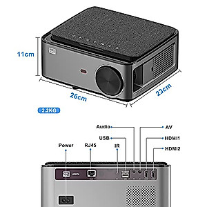 CXDTBH Full Projector Native 1920x1080P Projetor Smart Phone Beamer LED 3D Home Theater Video ( Size : Android Version )