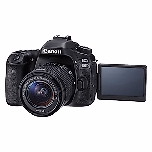 Canon EOS 80D Digital SLR Kit with EF-S 18-55mm f/3.5-5.6 Image Stabilization STM Lens - Black (Renewed)