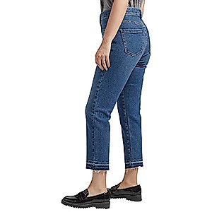 JAG Jeans Women's Petite Valentina High Rise Straight Crop Jeans, Blue Luster, 12 Petite