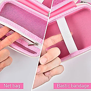 GWCASE Digital Camera Case Compatible with CAMKORY/for YISENCE/for VAHOIALD/for Kodak Pixpro/for Canon PowerShot ELPH 180 190/ for Sony DSCW800 DSCW830 Kids Camera with SD Card and Cable -Pink