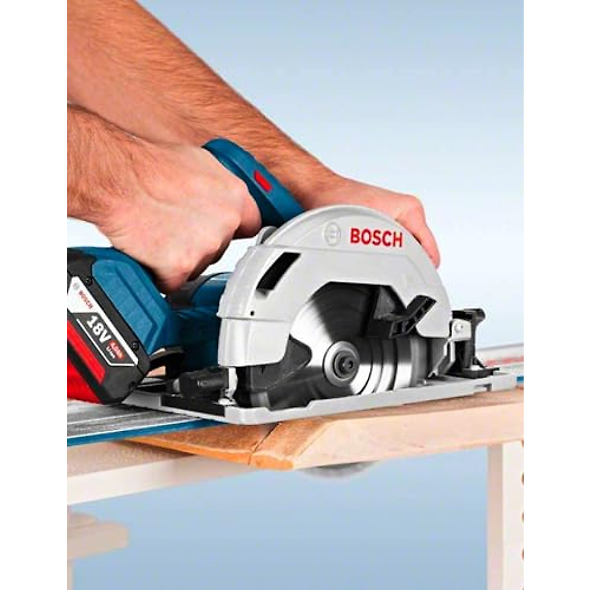 Bosch Professional 18V System GKS 18V-57 Cordless Circular Saw (Saw Blade Diameter: 165 mm, Cutting Depth: 57 mm, excluding Batteries and Charger, in Carton)