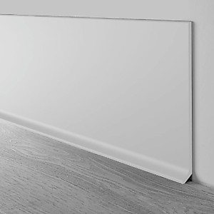 Proflex White Vinyl Trim 6 in X 20 ft - Peel and Stick Wall Base with Toe Kick