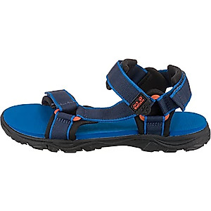 Jack Wolfskin Seven Seas 3 Sandal Hiking Boot, Blue/Orange, 12 US Unisex Big Kid