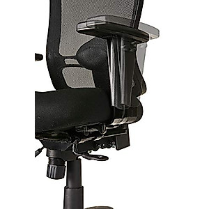 Alera ALEET4017B Etros Series 275 lbs. Capacity Mesh Mid-Back Petite Swivel/Tilt Chair - Black