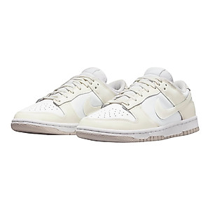 Nike Women's Dunk Low shoes, White/White/White, 7