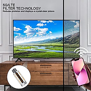 2Pcs 5G/LTE Filter Improves Antenna Amplifier Signals - 5G/LTE Filter for TV Antenna Signal Purifier,4G/5G Filter Reduce Interference from Cell Phones Towers（Pass Freq 170-695MHz ）