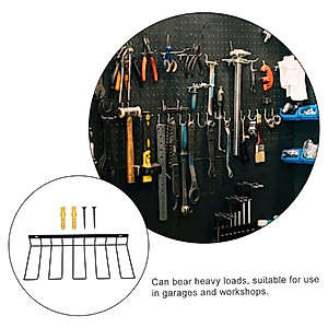 Veemoon Electric Drill Storage Rack Hand Tools Power Drill Storage Shelves Cordless Drills Storage Racks Tool Room Supplies Multifunctional Storage Rack Electric Drill Holder Black Iron