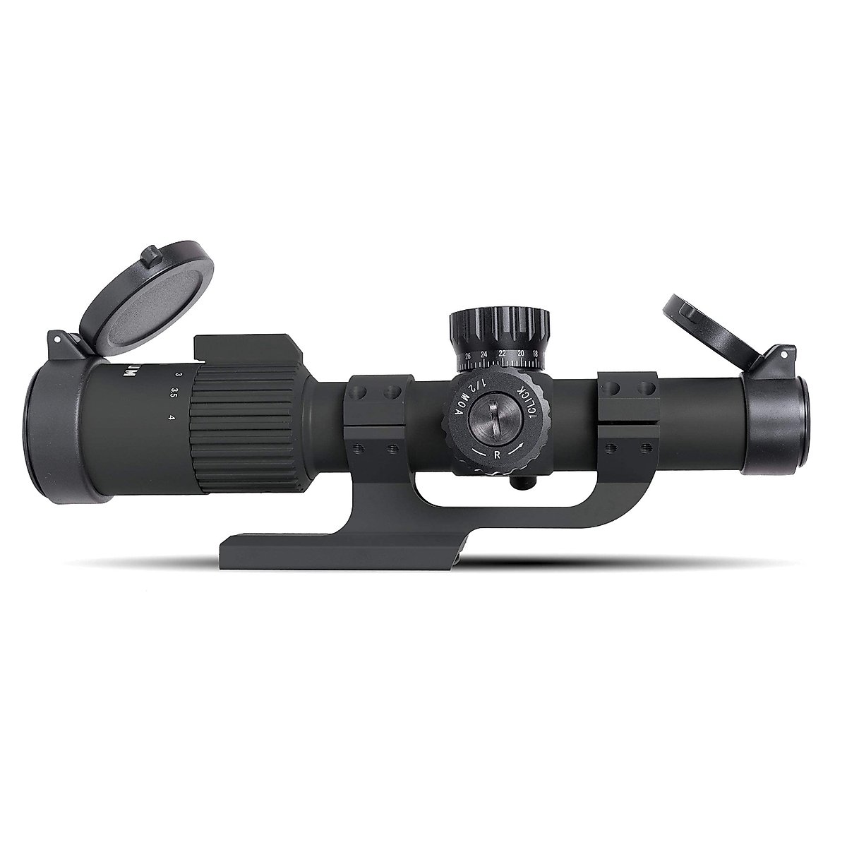 Monstrum G3 1-4x24 First Focal Plane FFP Rifle Scope | ZR300 H-Series Offset Scope Mount | Bundle