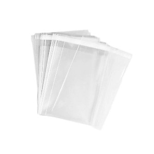 100PCS 4.5x5.5 inch Clear Automatic Sealing Flat Cello/Cellophane Bag Packaging Treat Bags Favor Bags with Self Seal Lip Adhesive Closure for Snacks Bakery Candies