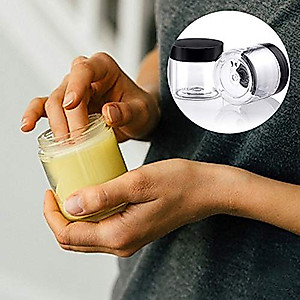 24 Pack + 20g/20ml 4 oz Small Plastic Containers with Lids Cosmetic Sample Jar - for Lip Scrub, Body Butters, Cream, Slime, Craft Storage