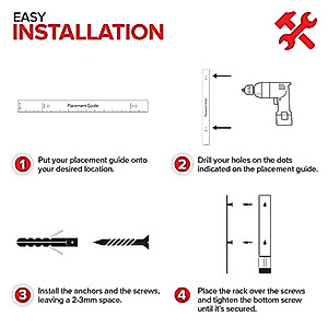Stock Your Home Single Foldable Clothing Rack, Wall-Mounted Retractable Clothes Hanger for Laundry Dryer Room, Hanging Drying Rod, Small Collapsible Folding Garment Racks, Dorm Accessories (Black)