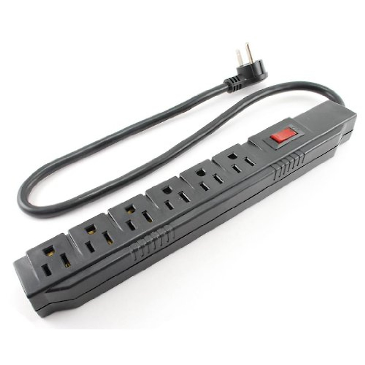 CablesOnline, 6 Outlet Surge Strip, Horizontal, 90 Joules, 24in (2 ft.) Cable, (SP-002)