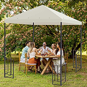 Yescom 117"x117" Canopy Top Replacement Y0049707 White for Smaller 10'x10' Single-Tier Gazebo Cover Patio Garden Outdoor