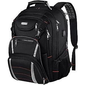 YALIXIAN Travel Laptop Backpack,Extra Large 18.4 Inch Laptop RFID Anti Theft TSA Friendly Backpack with USB Charging Port,Water Resistant,Computer Bag for Women Men Notebook&Basketball