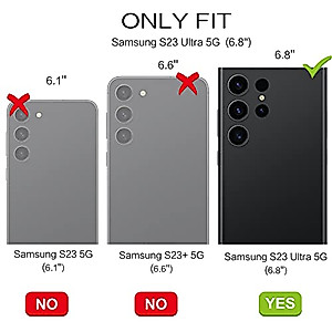 BENTOBEN Compatible with Samsung S23 Ultra Case with 360° Ring Holder, Shockproof Slim Kickstand Magnetic Support Car Mount Women Men Protective Phone Case for Samsung Galaxy S23 Ultra, Black/Gold